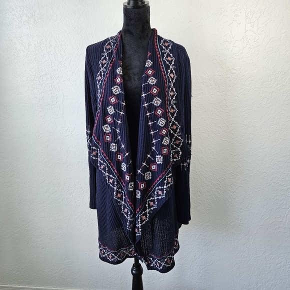 Knox Rose | Tops | Sz Xl Knox Rose Aztec Native Waffle Weave Long ...